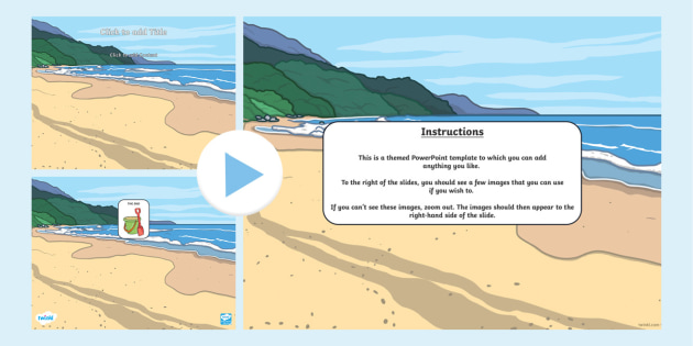 Beach Themed PowerPoint Templates Free (teacher made)