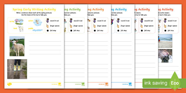 The Seasons Early Writing Activities (teacher made)