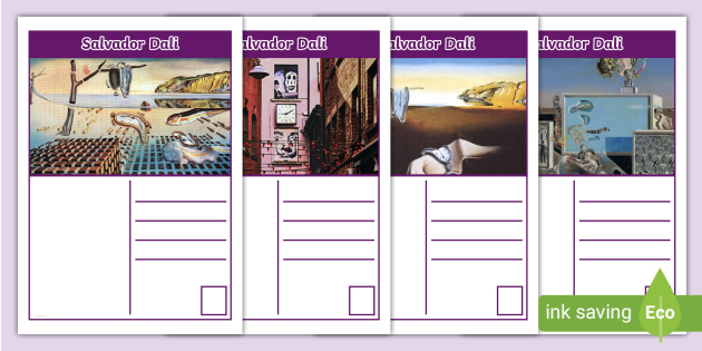 FREE! - Salvador Dali Themed Postcards (teacher made)