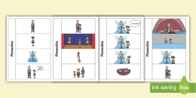 Pinocchio Story Writing Flap Book (teacher made)