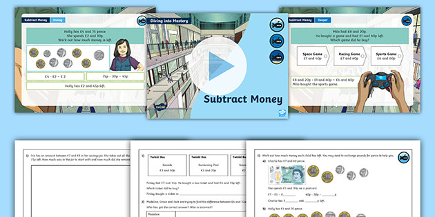 👉 Maths Compatible Year 3 | Subtracting Money