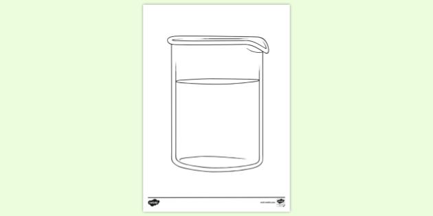 FREE! - Beaker With Liquid Colouring | Colouring Sheets