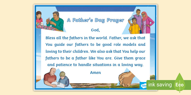 Fathers Day Prayer Poster (teacher made)