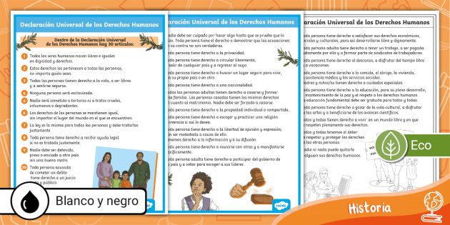 Hoja De Trabajo Sobre La Declaración De Derechos Los Derechos