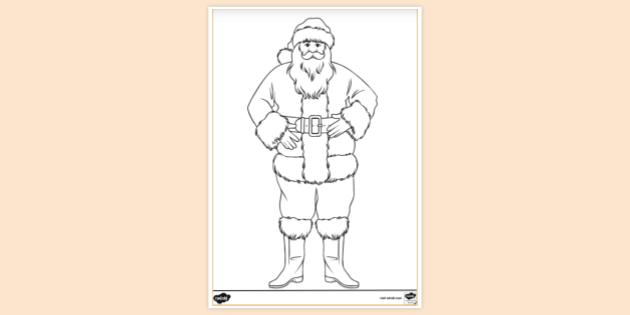 FREE! - Santa Colouring Page (teacher made)
