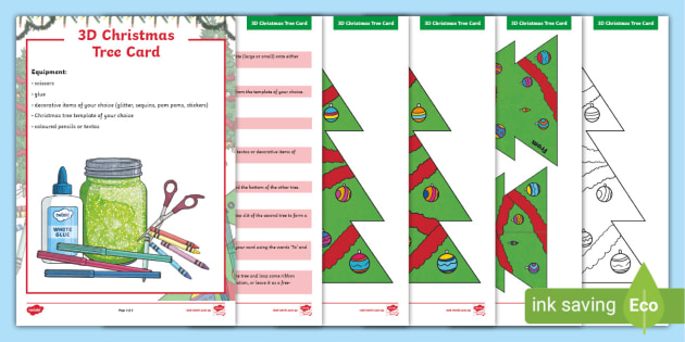 3D Christmas Tree Card (teacher made)