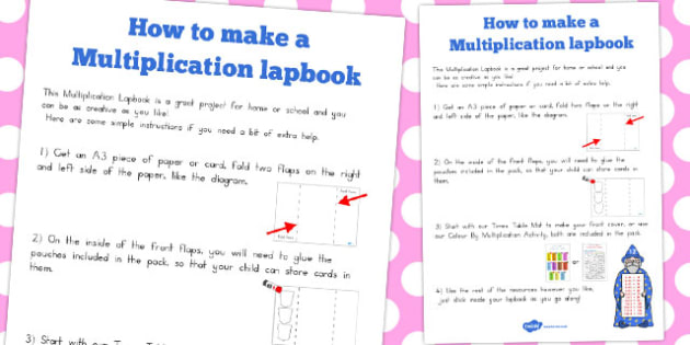 Multiplication Lapbook Instructions (teacher made)