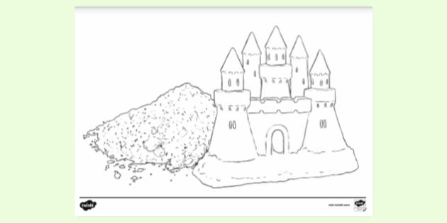 FREE! - Pile of Sand Colouring Sheet (teacher made)