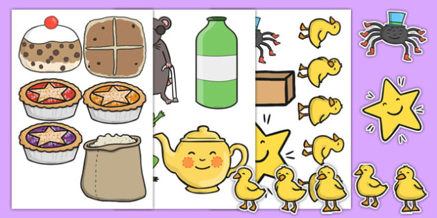 Nursery Rhyme Props Role Play Cut-Outs (teacher made)