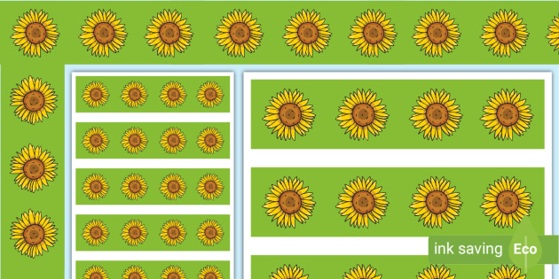 Sunflower Display Borders (teacher made)