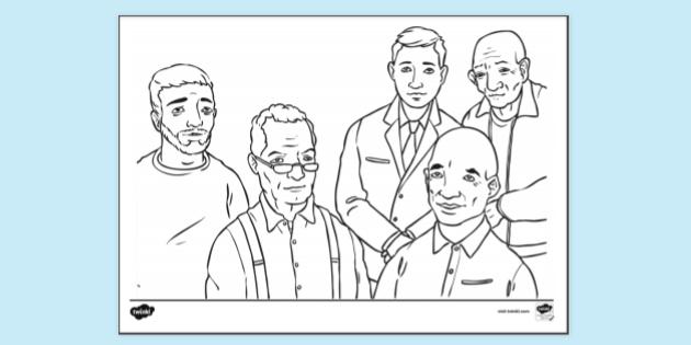 FREE! - Different Age Men Colouring | Colouring Sheets