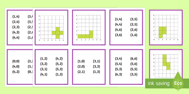 Coordinate Shapes Matching Cards (teacher made)