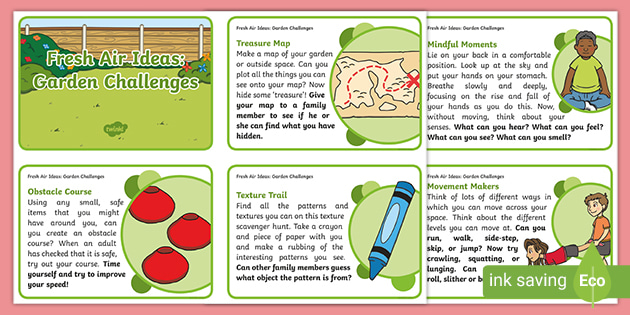 Fresh Air Ideas: Garden Challenge Cards