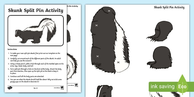 Split Pin Skunk Craft