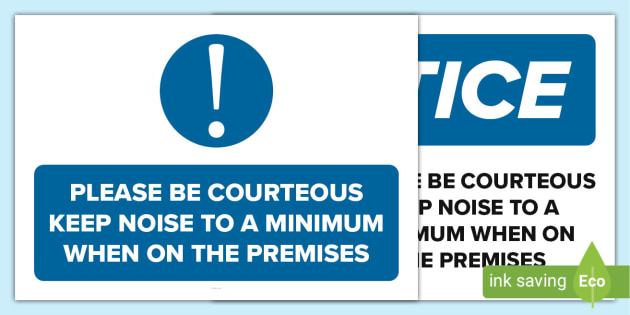 FREE! - Please Be Courteous Signs | Display Items | Twinkl