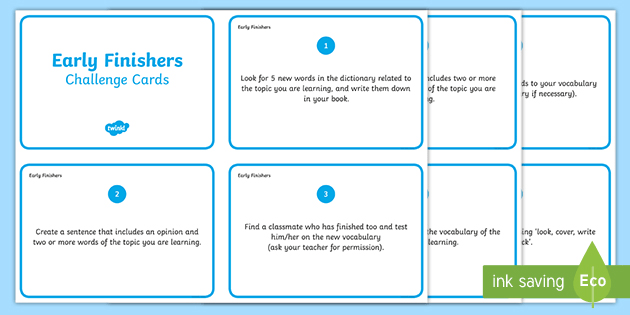 Spelling Classroom Activities KS1 - Challenge Cards