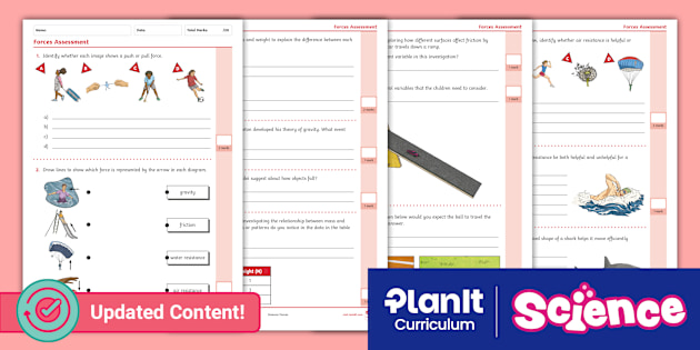 Forces Tests | twinkl.com.au