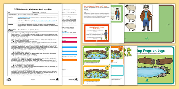 EYFS Maths: Sharing Sheep Whole Class Adult Input Plan and Resource Pack