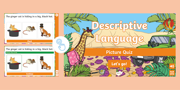 KS1 English Descriptive Language Picture Quiz - Twinkl