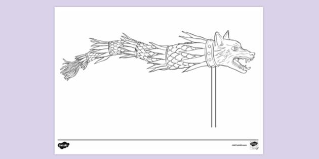 FREE! - Traditional Romanian Battle Flag Colouring Sheet