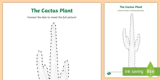 Cactus Plant Dot to Dot (teacher made)