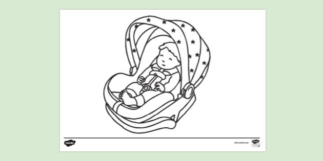 FREE! - Baby Sleeping Colouring | Colouring Sheets