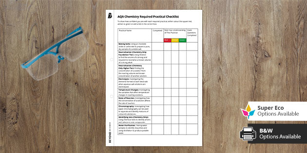 AQA Required Practicals: Chemistry Checklist | Beyond