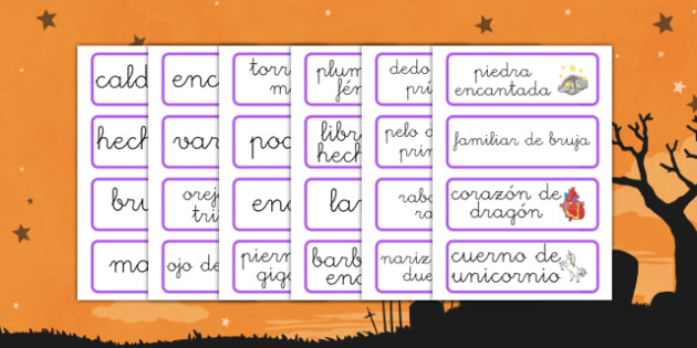 Tarjetas de vocabulario Magia (teacher made)