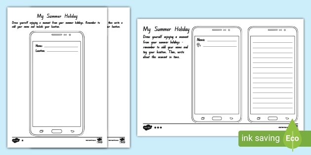 My Holiday Selfie Differentiated Templates (teacher made)