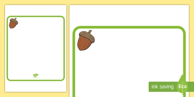FREE! - Acorn Themed Editable Classroom Area Display Sign