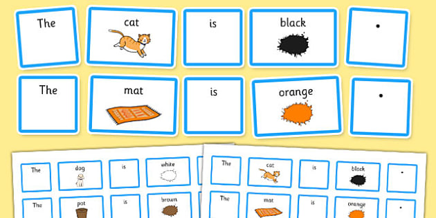 Sentence Builder Cards (teacher made)