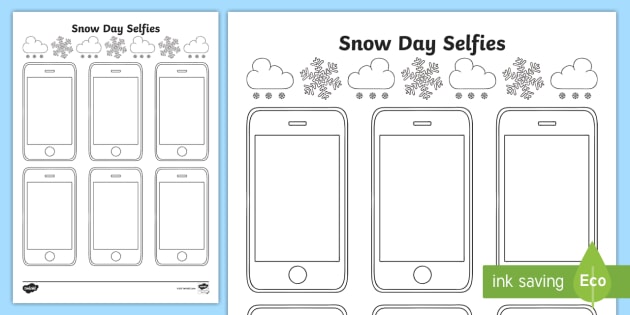 KS2 Snow Day Selfies Worksheet (teacher made)