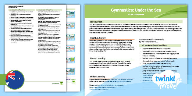 FREE! - Twinkl Move PE - Y2 Gymnastics: Under the Sea Unit Overview