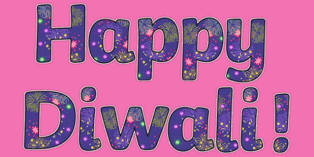 Diwali Firework Display Lettering