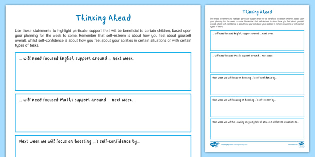 Learning from My Class - Thinking Ahead - Adult Guidance