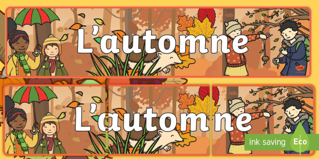 Banderole d'affichage : L'automne