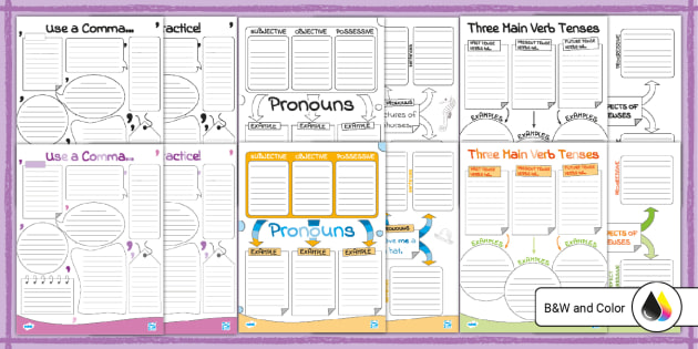 Sixth Grade Grammar Doodle Organizer Pack