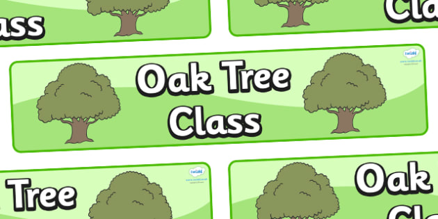 FREE! - Oak Tree Themed Classroom Display Banner