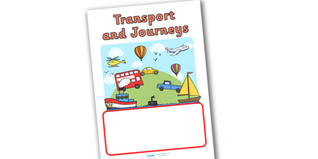 Transport and Journeys Editable Book Cover - transport and
