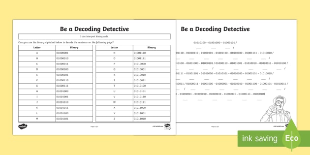 Decoding Detective Worksheet / Worksheet - CfE Digital Learning Week ...