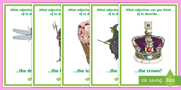 Adjective Description Prompt Posters (teacher made)
