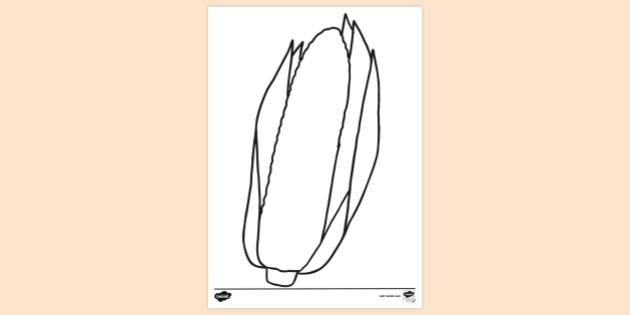 FREE! - Corn Colouring Sheet | Colouring Sheets