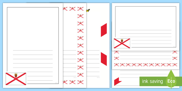 Jersey Flag Page Border Pack - Jersey Flag Page Borders