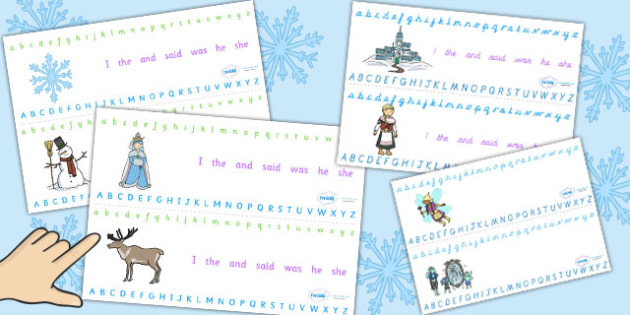 The Snow Queen Alphabet Strips