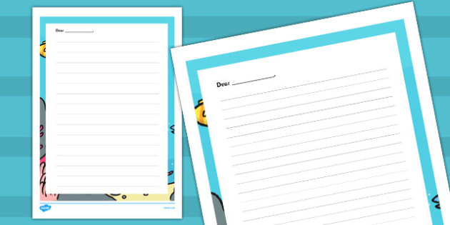 FREE! - Letter Writing Frames to Support Teaching on Commotion in the Ocean