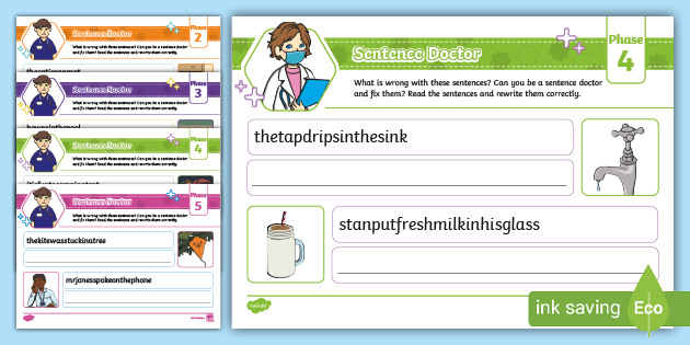 KS1 Sentence Doctor Worksheets (teacher made)