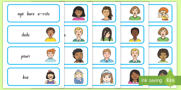 Emotions Word Cards Te Reo Māori