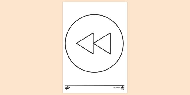 FREE! - Rewind Button Colouring Sheet | Colouring Pages