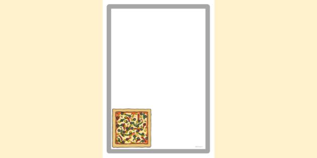 FREE! - Square Pizza Base Border | Page Borders | Twinkl