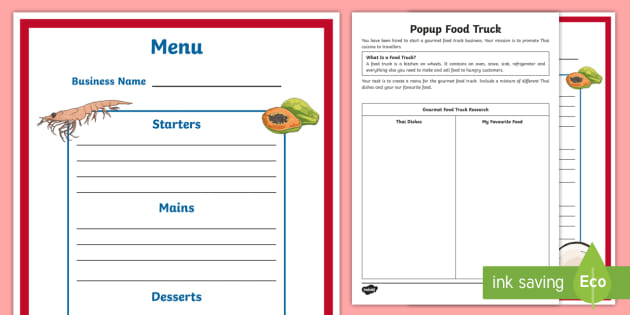 Thai Food Truck Challenge Activity